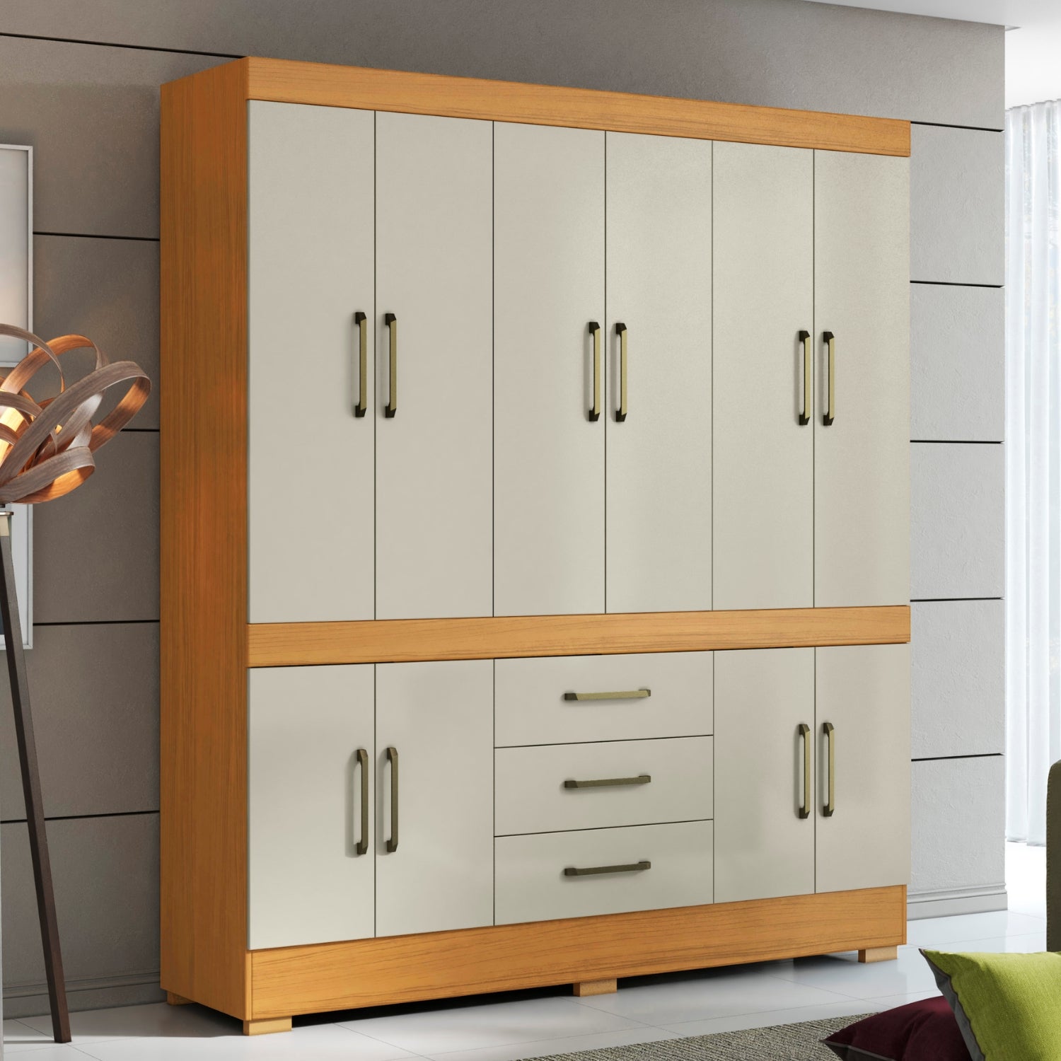 CLOSET MONACO 10.3 CINAMOMO/OFF WHITE – Muebles Onessta