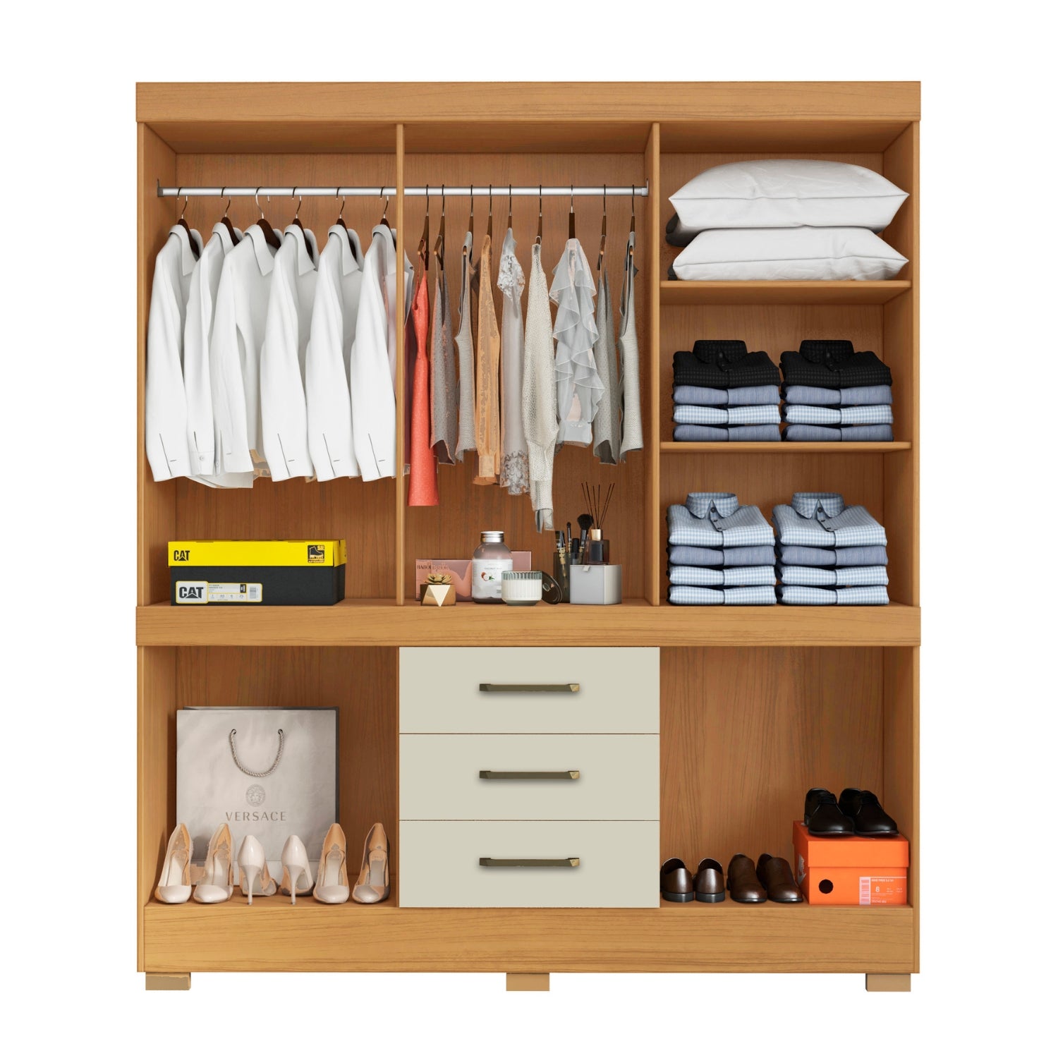 CLOSET MONACO 10.3 CINAMOMO/OFF WHITE – Muebles Onessta
